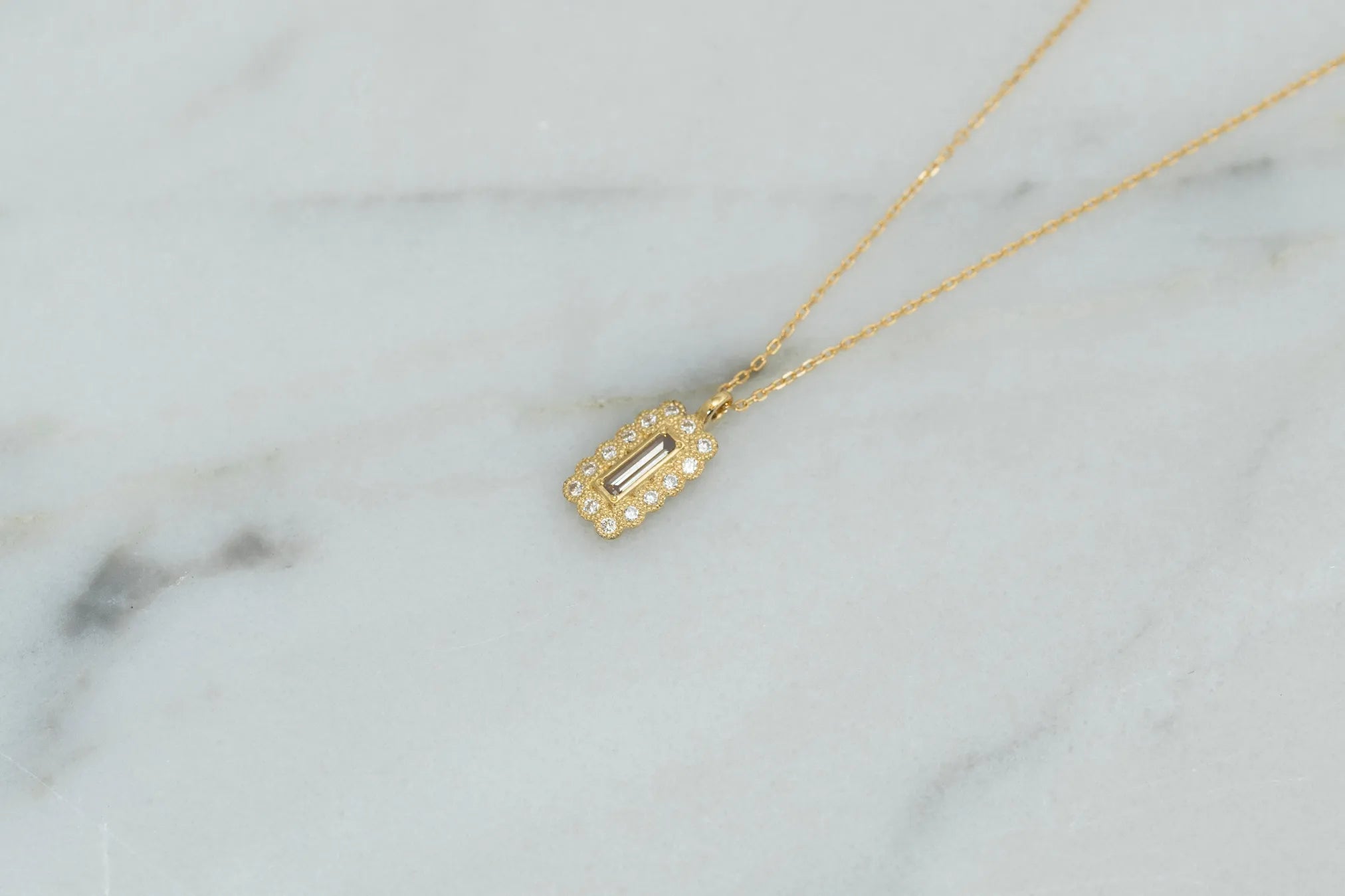 バゲットカットダイヤモンドネックレス– Ryui