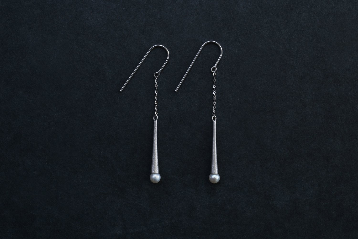 Raindrop パールピアス / シルバー – Ryui