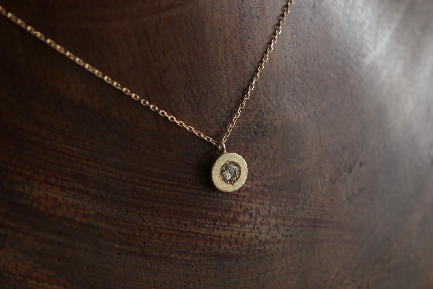 Enfold ライトブラウンダイヤモンドネックレス / K18 – Ryui