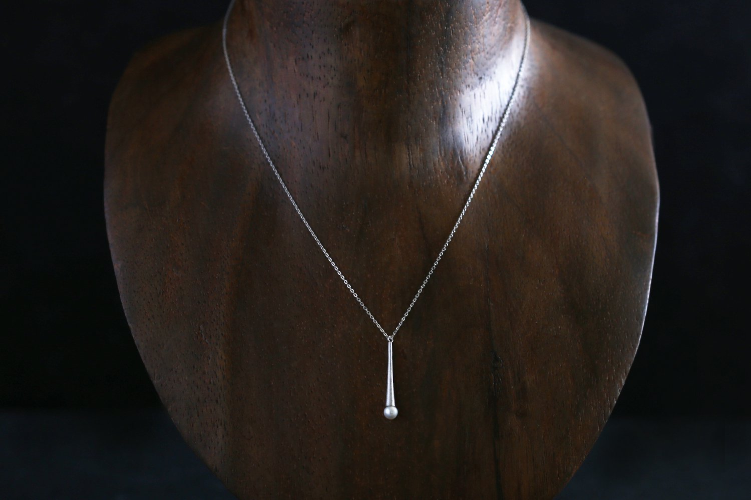 Raindrop pearl necklace / Silver – Ryui